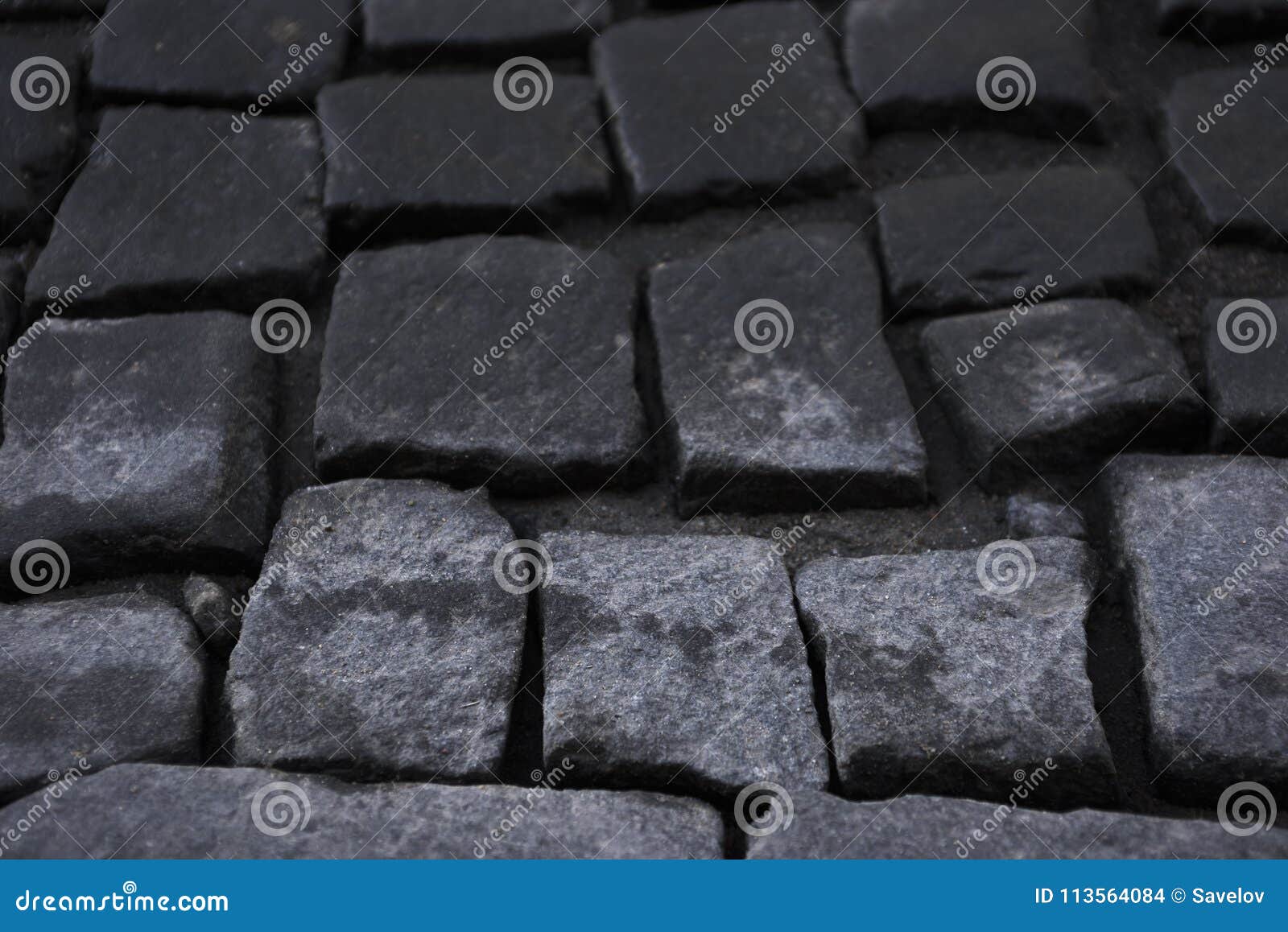 Rectangular Vintage Cobblestone Pavement Close Stock Photo - Image of ...
