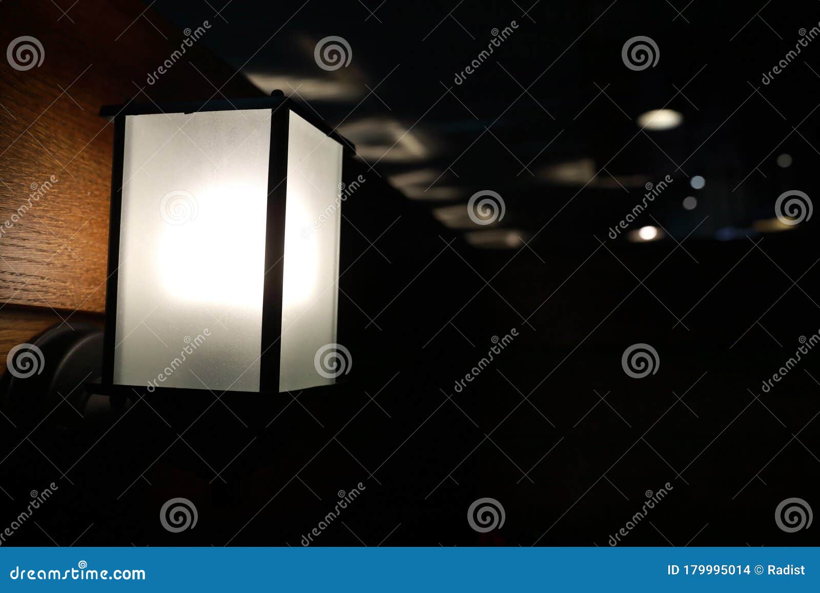 Rectangular wall lamp stock photo. Image of bright, design - 179995014