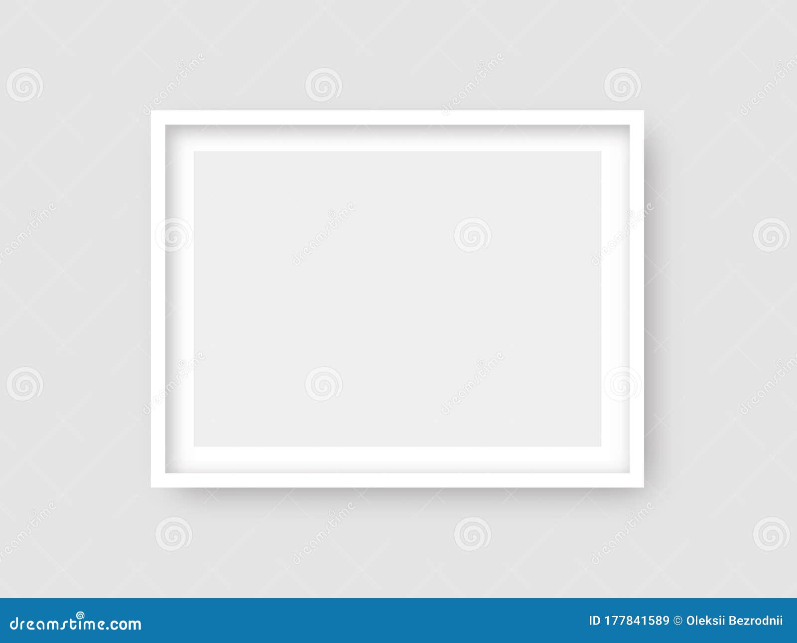 Rectangular Wall Picture Ot Photo Frame Mockup Stock Vector ...