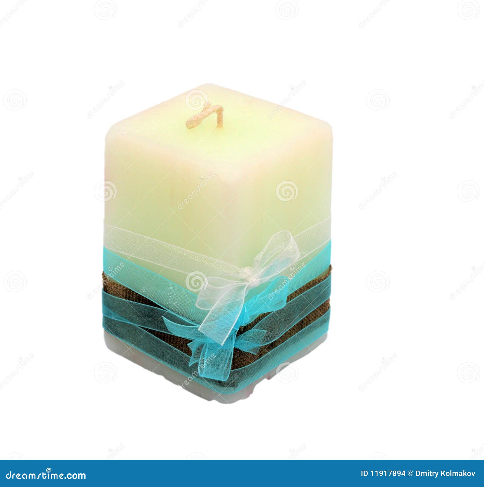 Rectangular White Candle. Handmade Stock Photo - Image of white ...