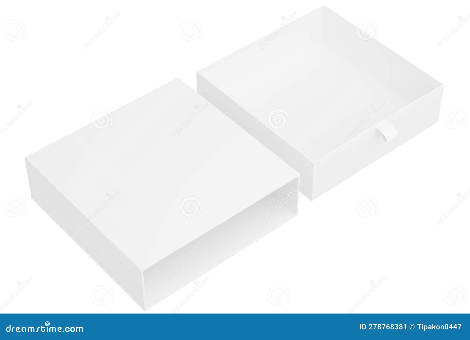 Rectangular White Gift Box Pattern Looks Beautiful and Clean Isolated ...