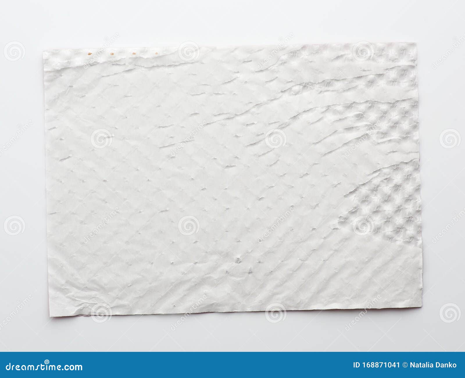 Rectangular White Sheet of Paper on White Background Stock Image ...