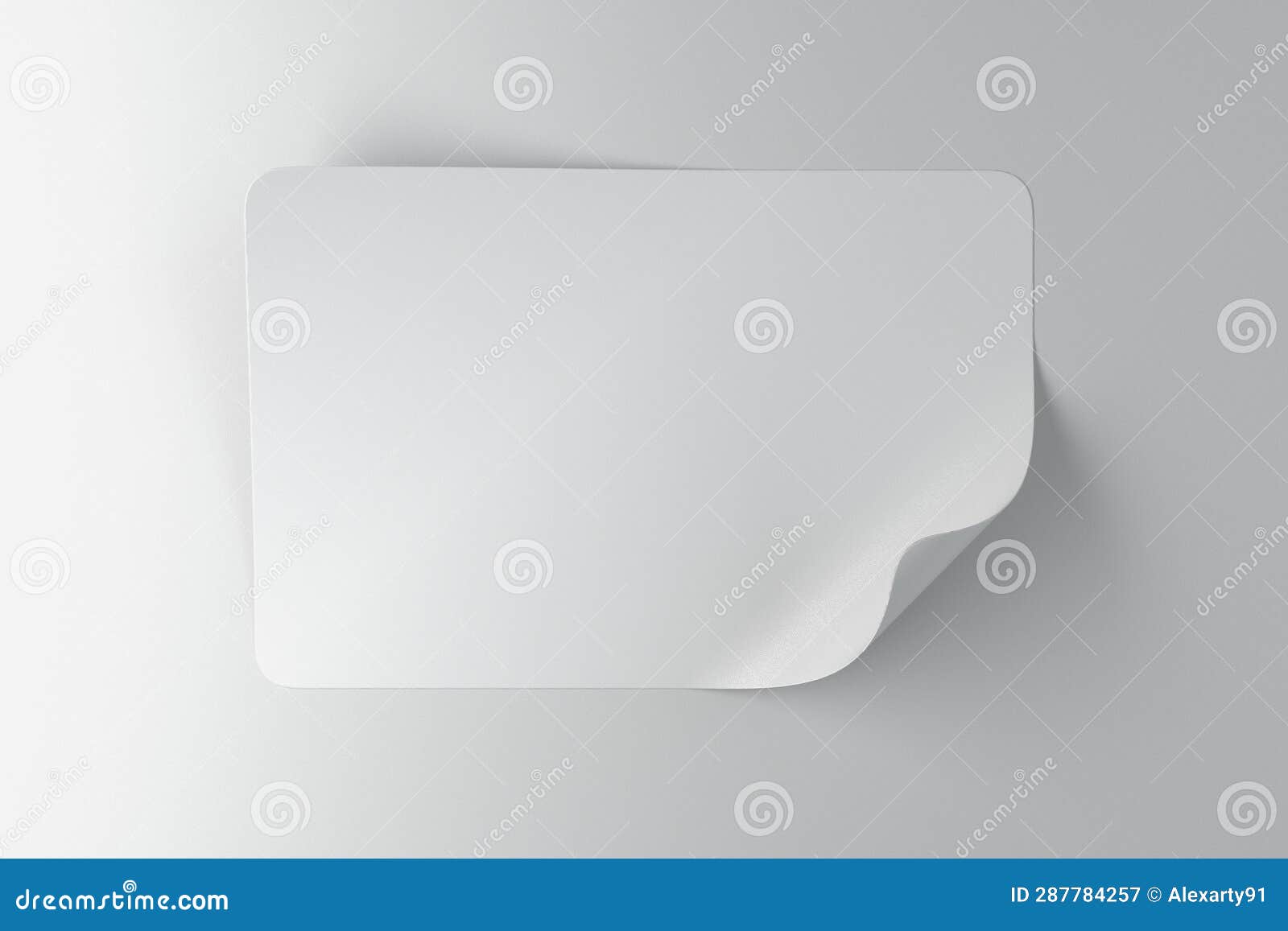 Rectangular White Sticker with Rounded Edges Stock Illustration ...