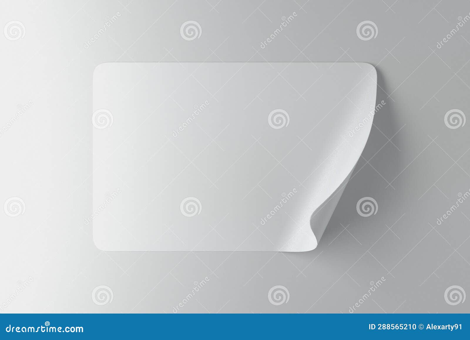 Rectangular White Sticker with Rounded Edges Stock Illustration ...