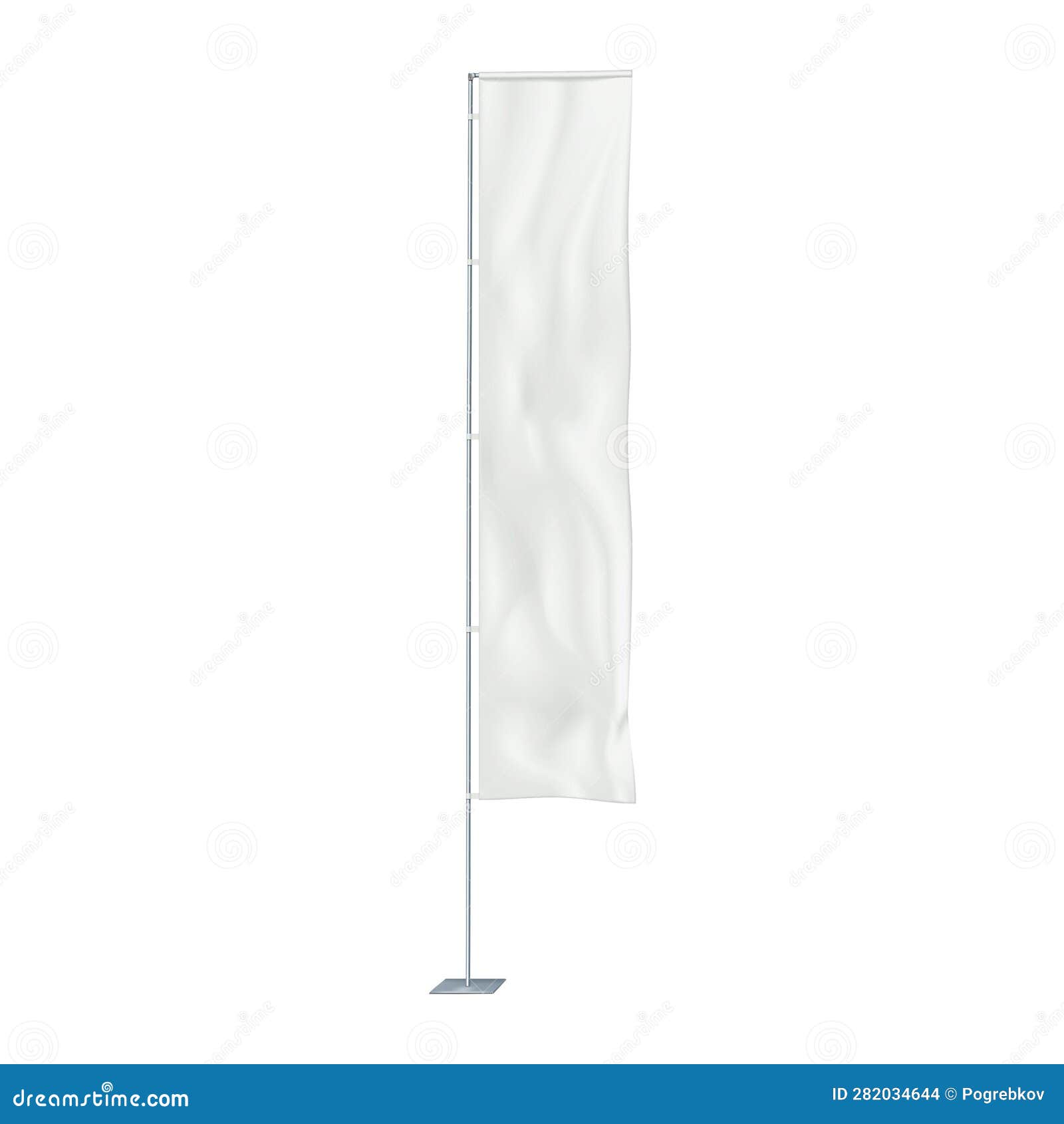 Rectangular White Wind Dancer Event Flag Vector Mock-up. Blank Banner ...