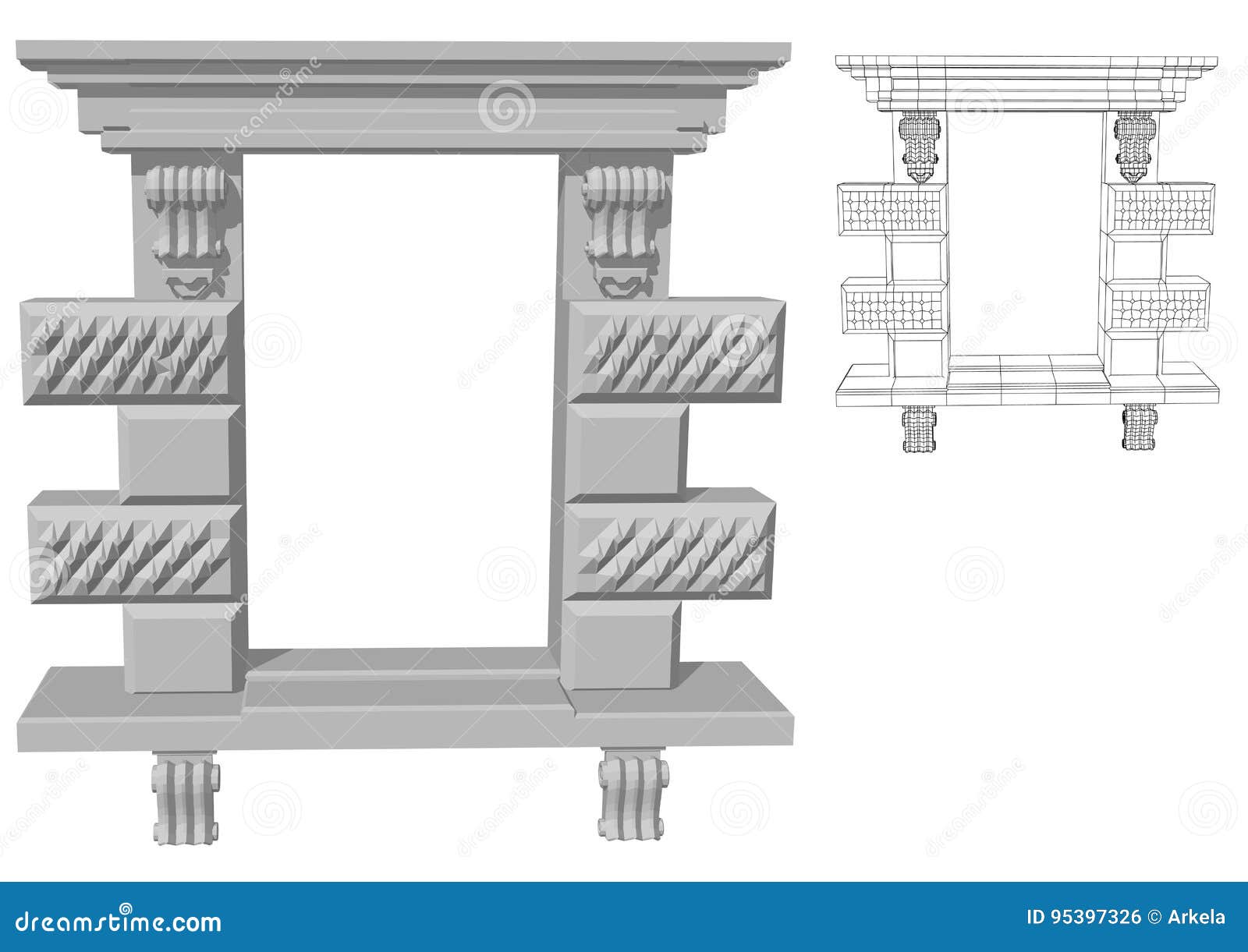 Rectangular window opening stock illustration. Illustration of open ...