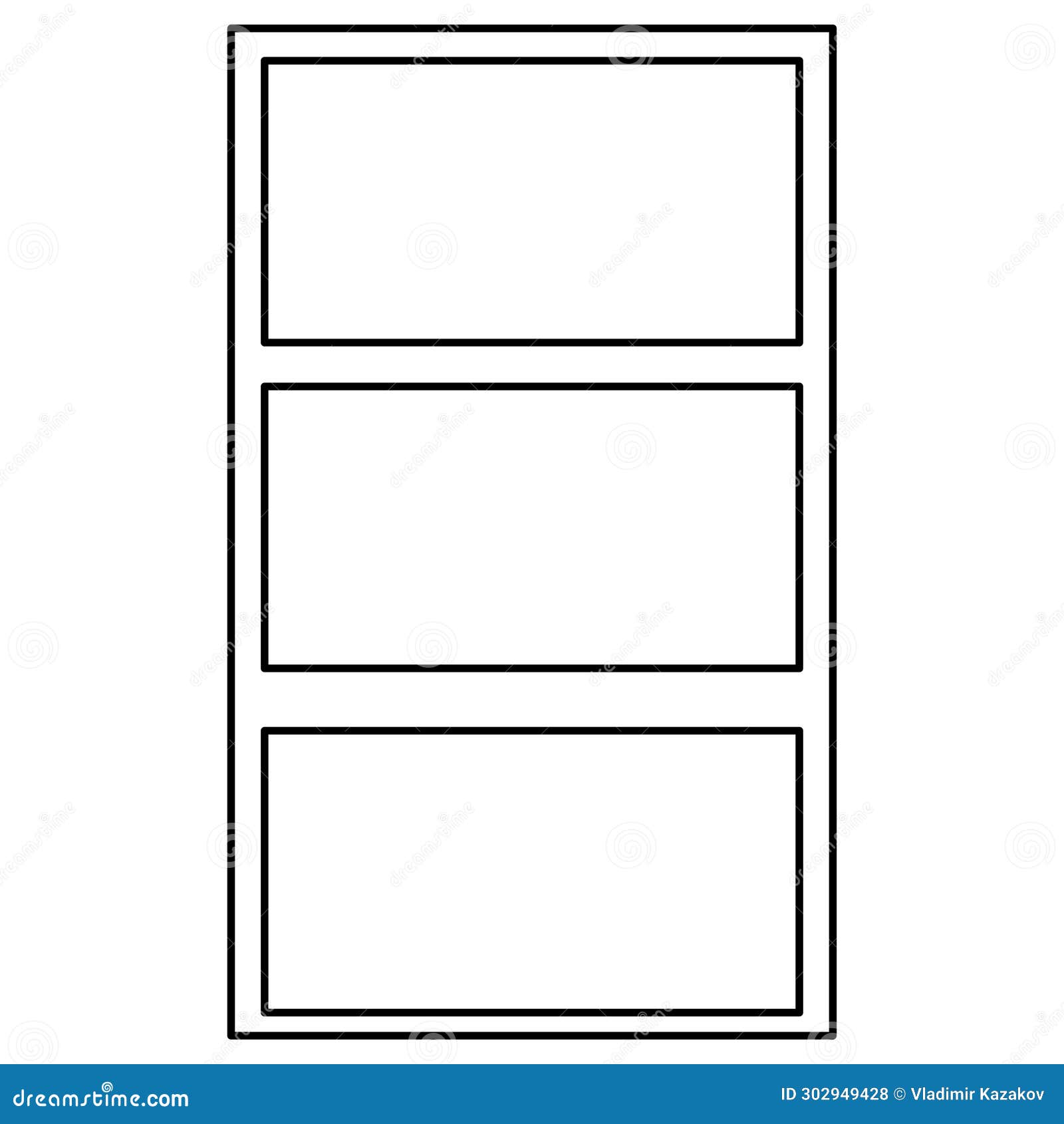 Rectangular Window Outline for House Isolated on White Background ...