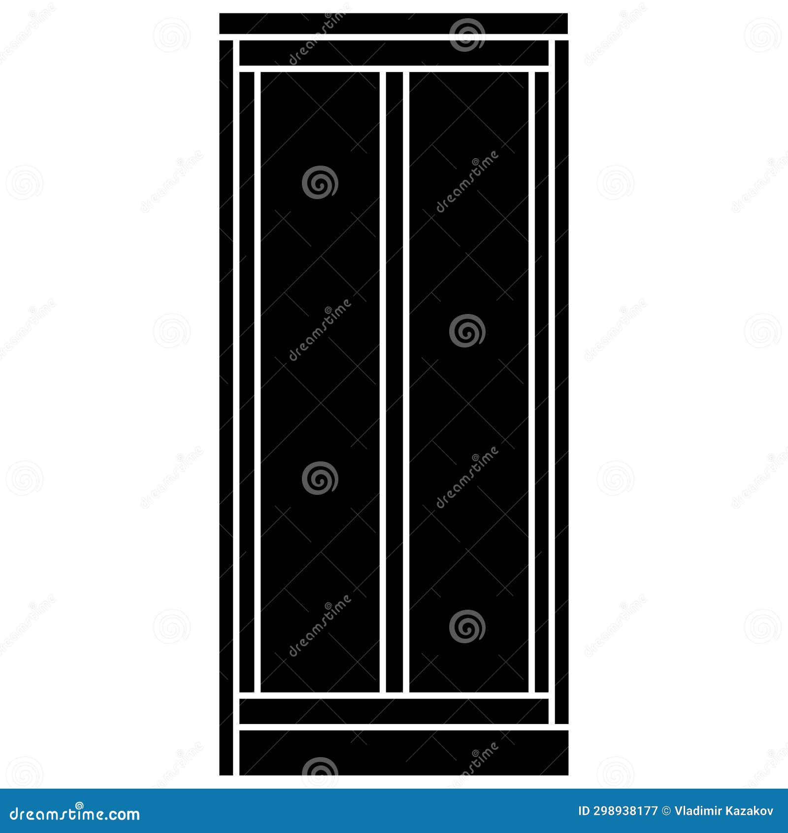 Rectangular Window Silhouette for House Isolated on White Background ...