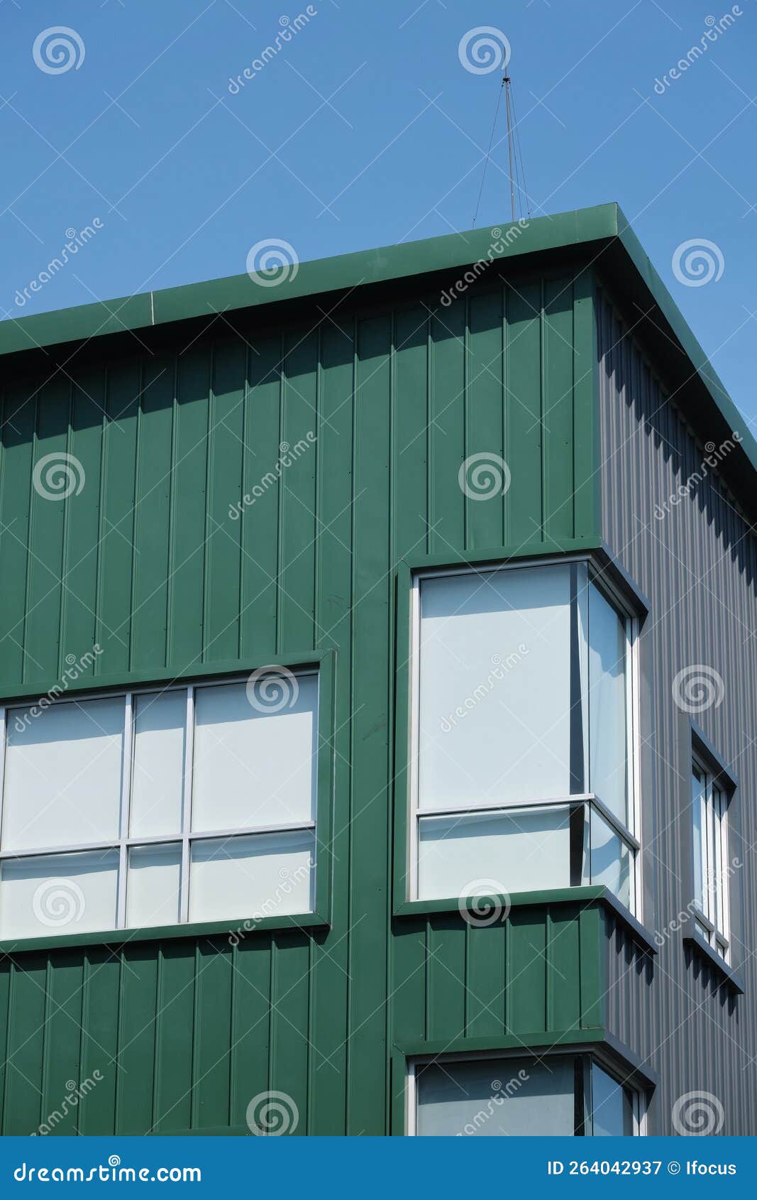 Rectangular Windows on Bi-color Building Facades Stock Image - Image of ...