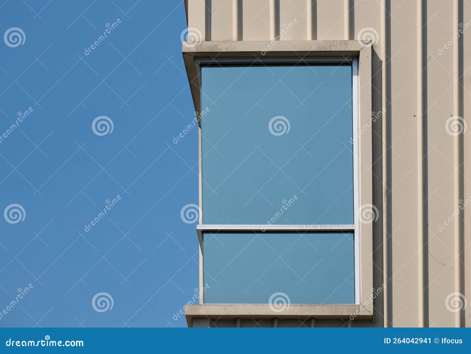 Rectangular Windows on Cream Building Facades Stock Image - Image of ...