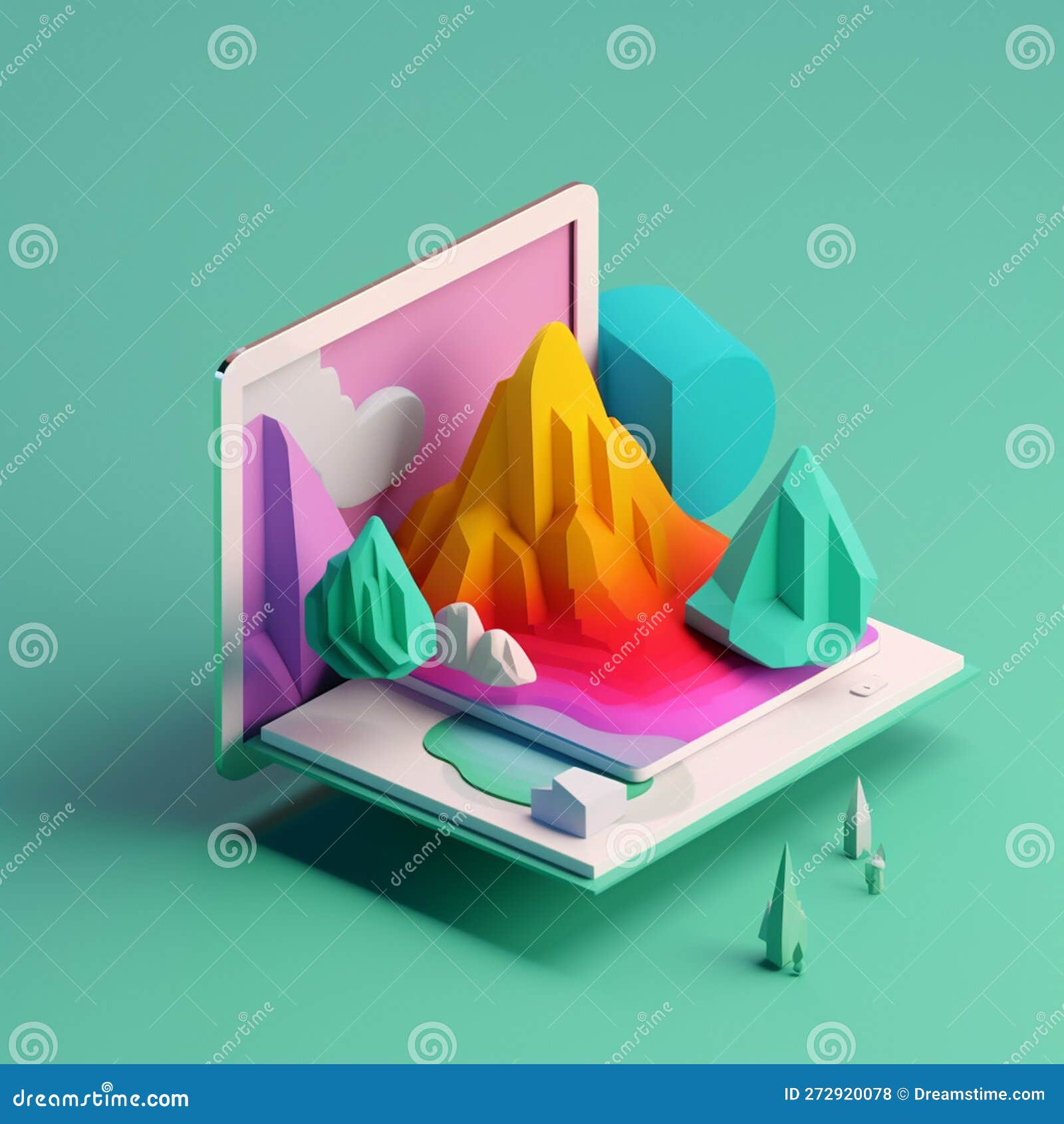 Rectangular Windows in Fantasy Concept in Trending Color Palette for ...