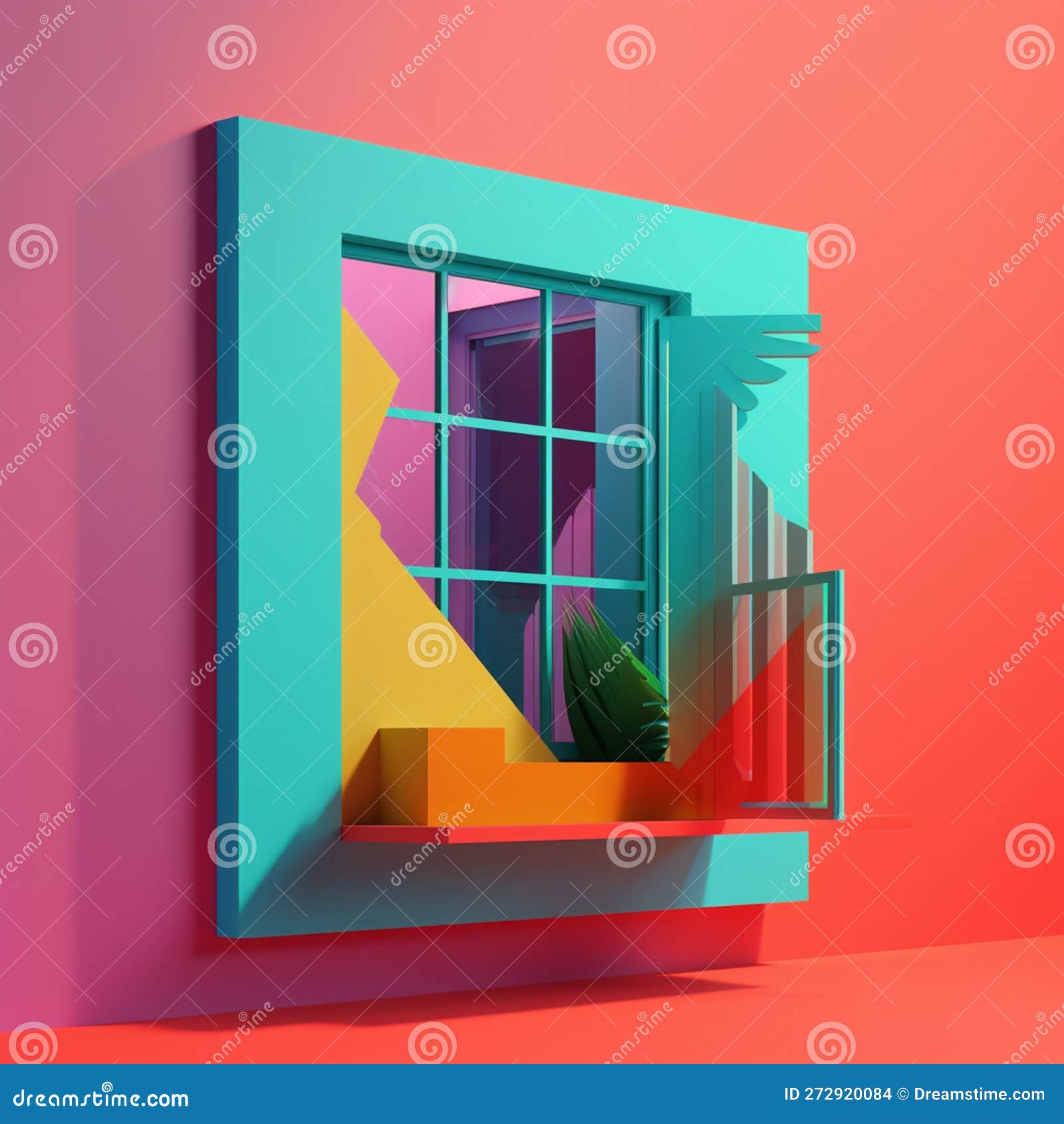 3 Rectangular Windows With Small Arch Windows Above. Book Shelves Are ...