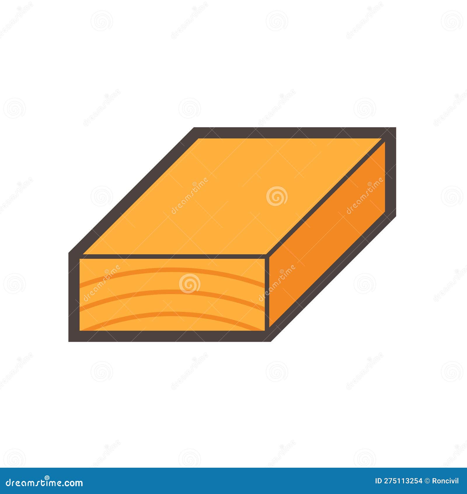 Rectangular Wood for Structure Vector Icon Design Stock Vector ...