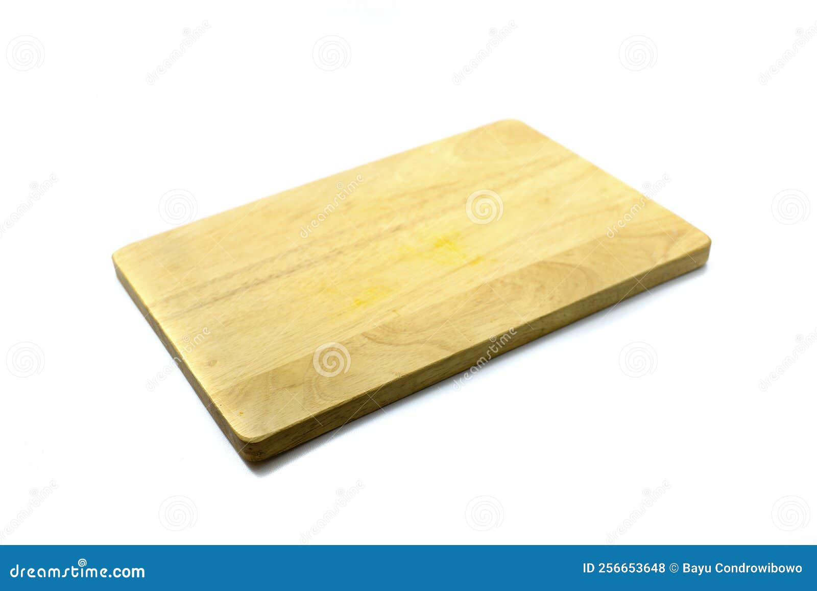Rectangular Wooden Cutting Board for Cutting Food Isolated on a White ...