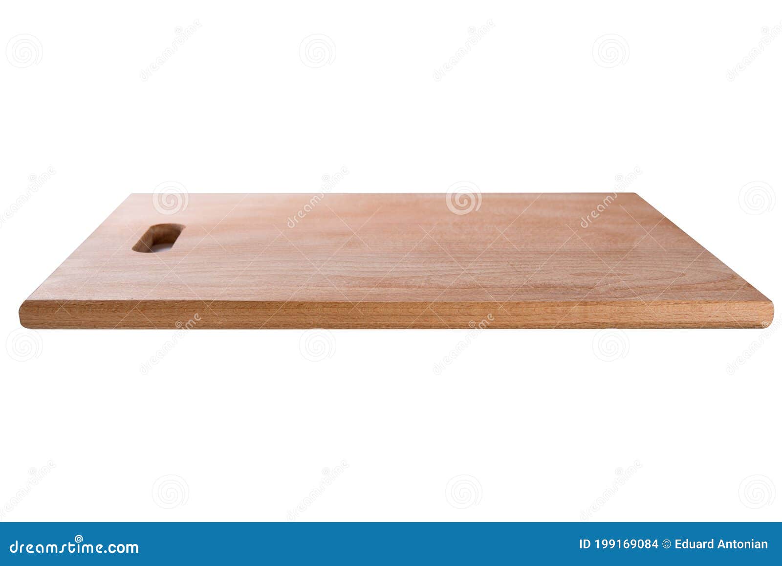 Rectangular Wooden Cutting Board on a White Background Stock Photo ...