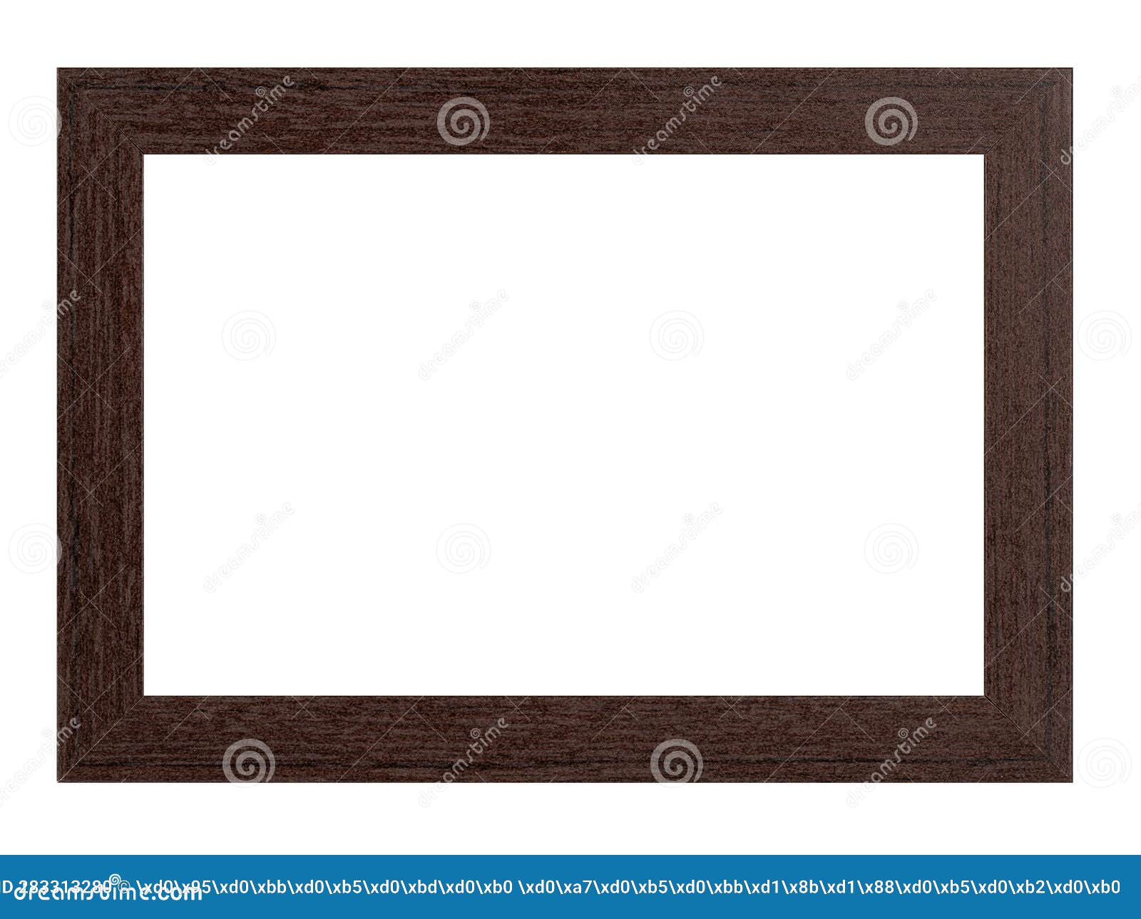 Rectangular Wooden Frame for Painting and Photography Isolated Stock ...