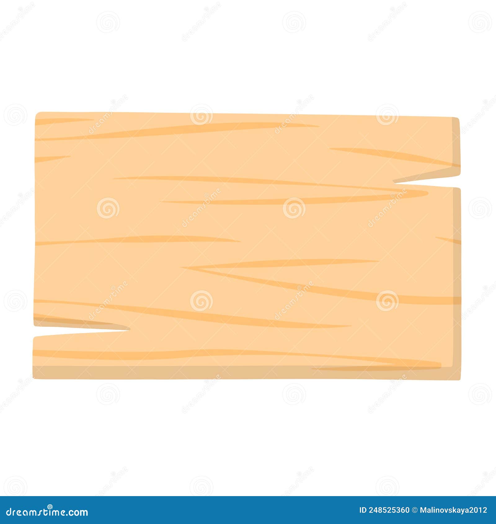 Rectangular Wooden Plaque Isolated Vector Stock Vector - Illustration ...