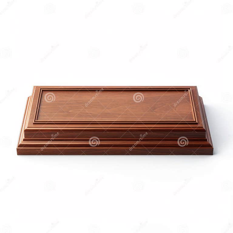Rectangular Wooden Plaque with Raised Edges and Smooth Finish for ...