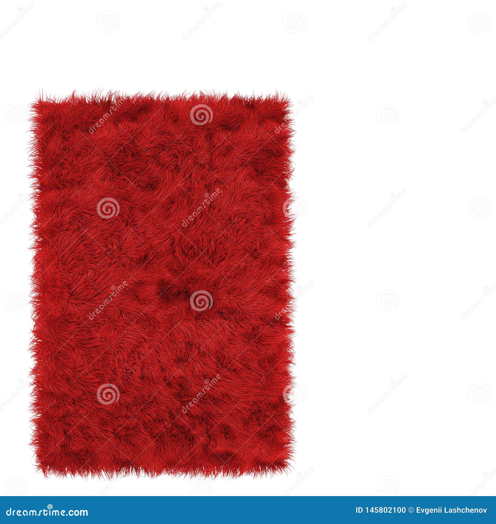 Rectangular Wool Red Carpet Isolated Background 3d Stock Illustration ...