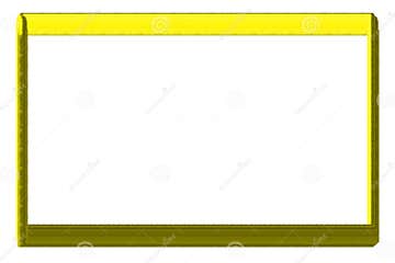 Rectangular Yellow Banner Frames, Borders, Painted on Transparent ...