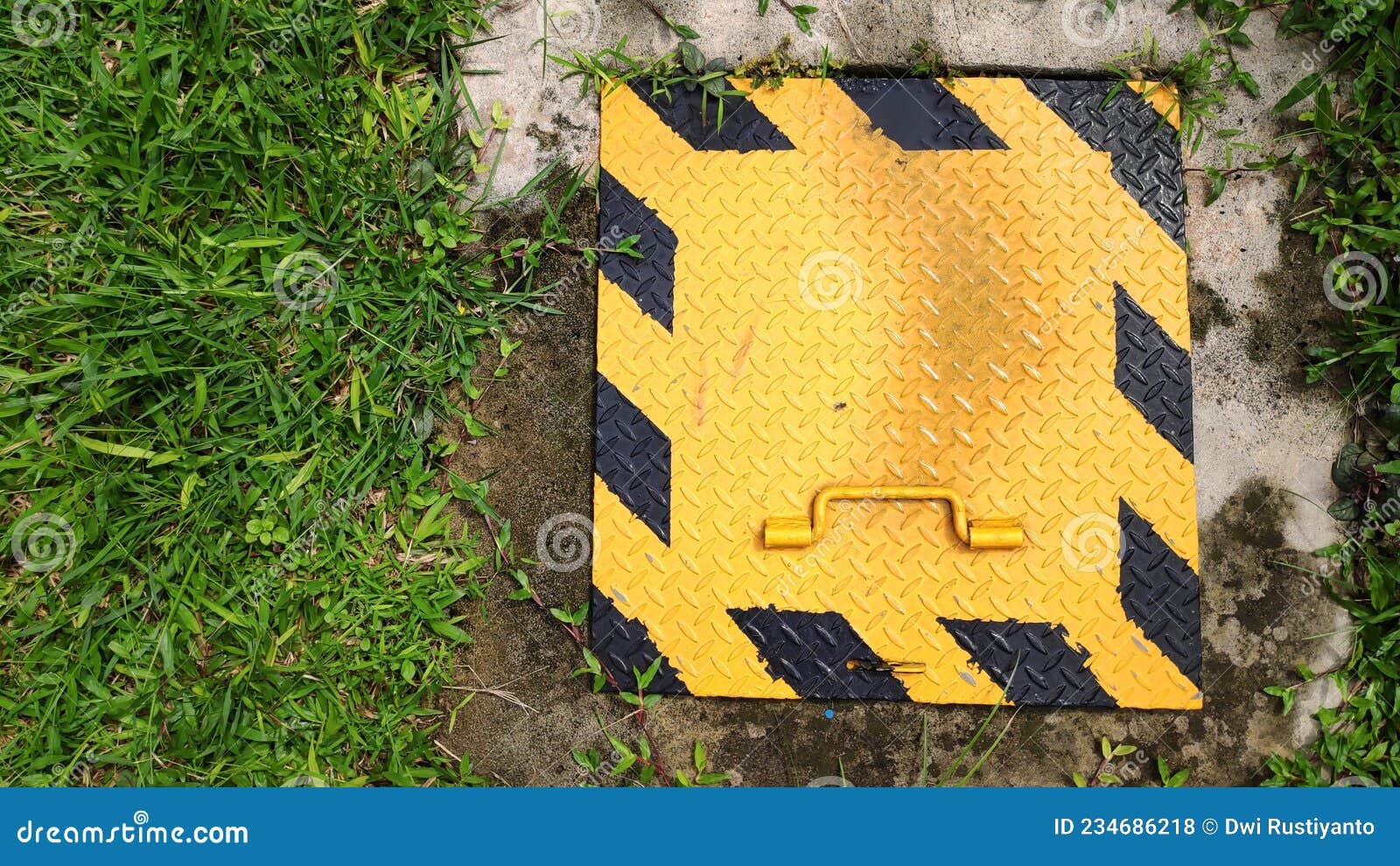 Rectangular Yellow Danger Sign Stock Photo - Image of yard ...