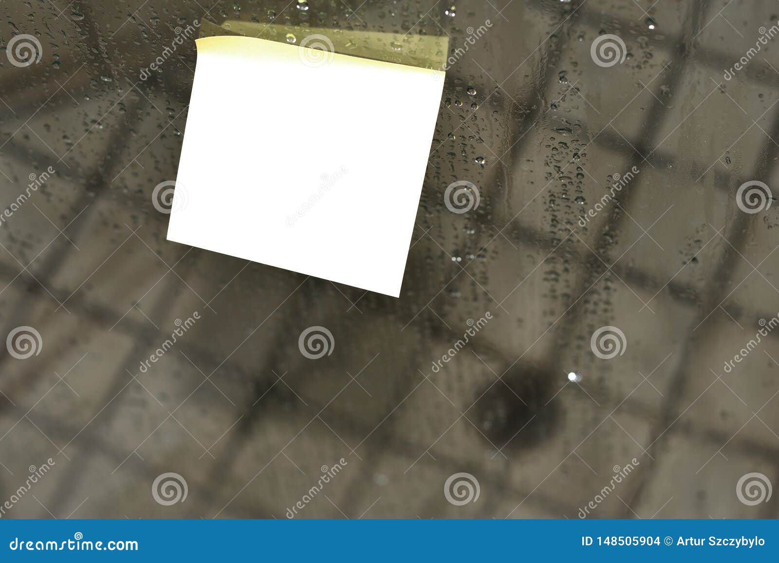 Rectangular Yellow Note Paper Floating in the Air. a Piece of Square ...