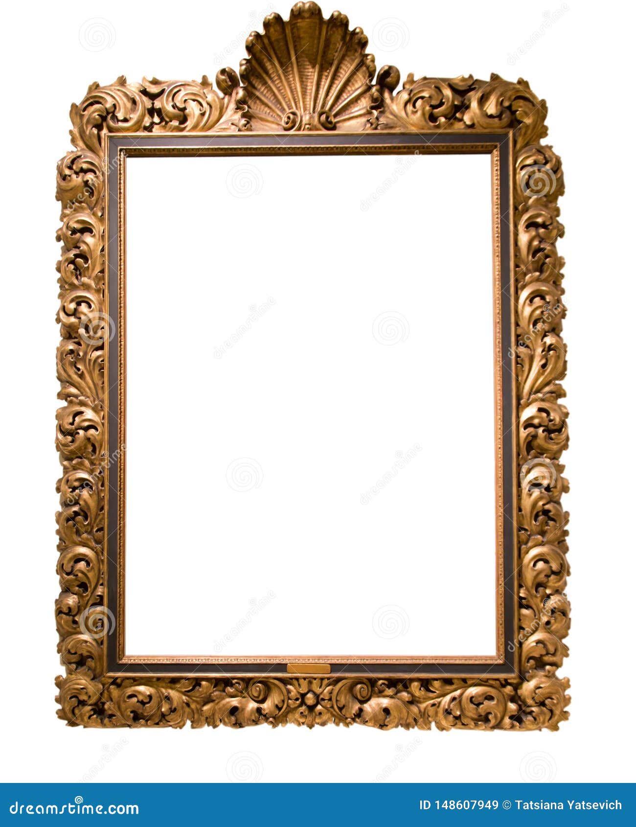 Rectangularframe for Photo on Isolated Background Stock Image - Image ...