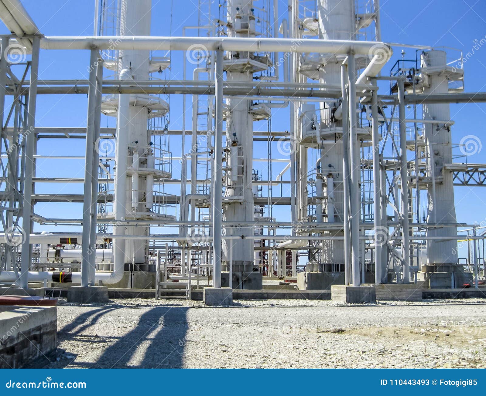 Rectification Columns of the Oil Refinery. Refinery Equipment ...