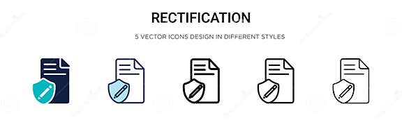 Rectification Icon in Filled, Thin Line, Outline and Stroke Style ...
