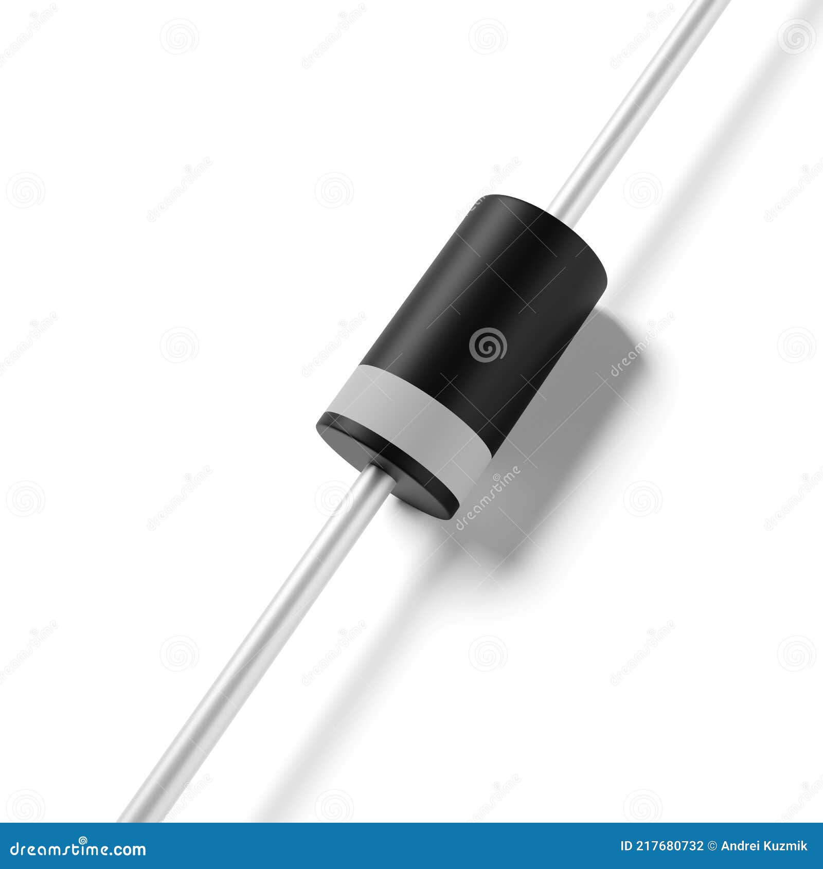Rectifier Diode Isolated On White Background. 3D Rendering Royalty-Free ...