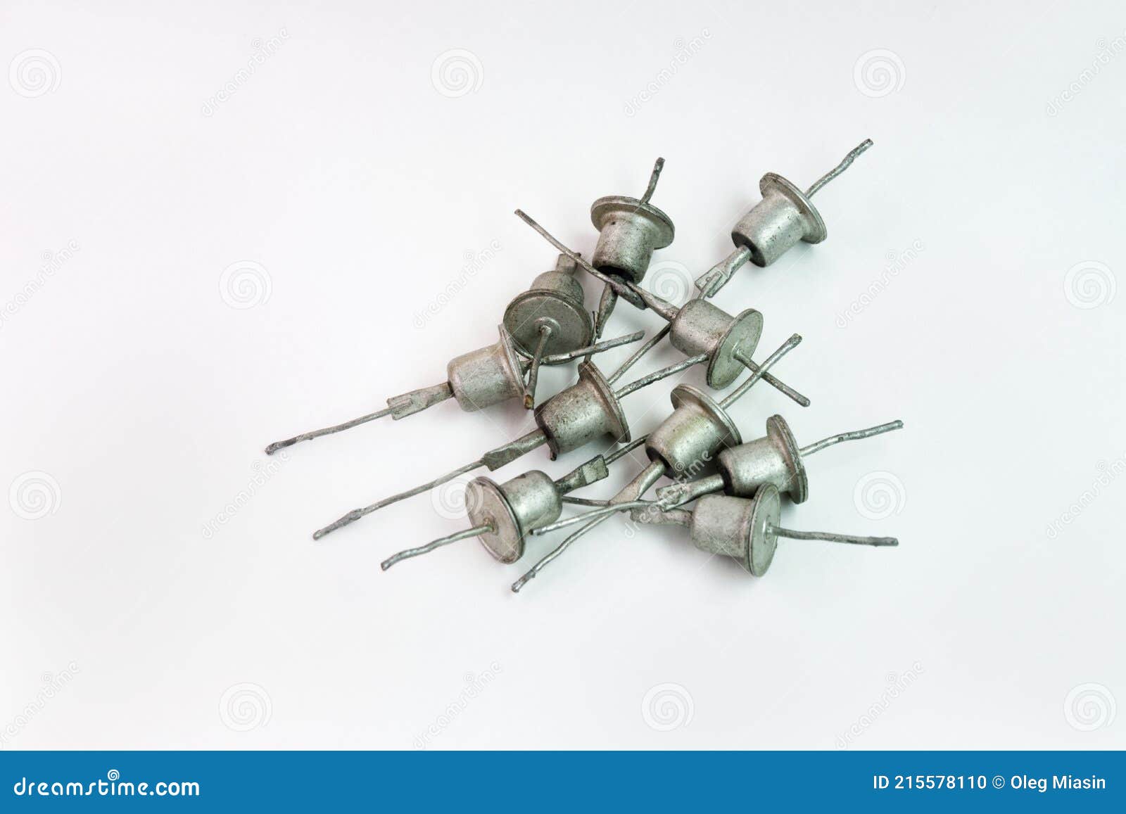 Rectifier Diodes Heap. Vintage Electronic Components Of Old Circuits ...