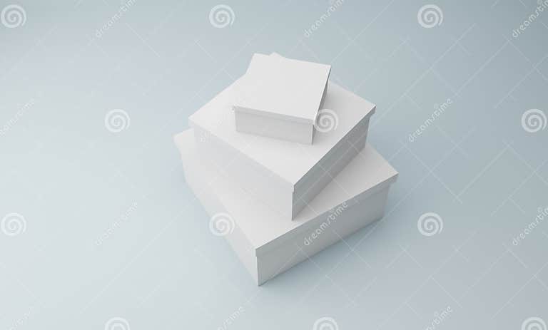 Rectángulo Blanco En Blanco Aislado En Blanco Representación 3d Stock de ilustración ...