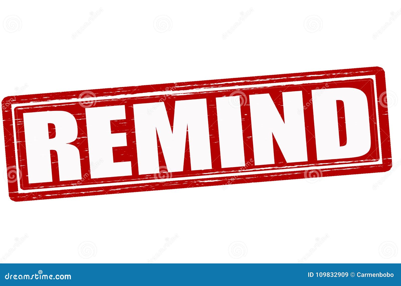 Recuerde stock de ilustración. Ilustración de sello - 109832909