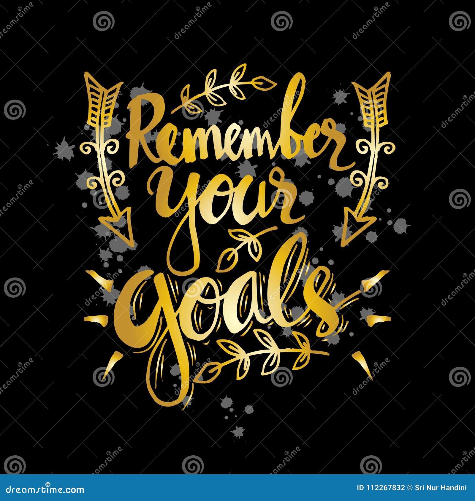 Recuerde Su Poner Letras De Las Metas Ilustración del Vector ...