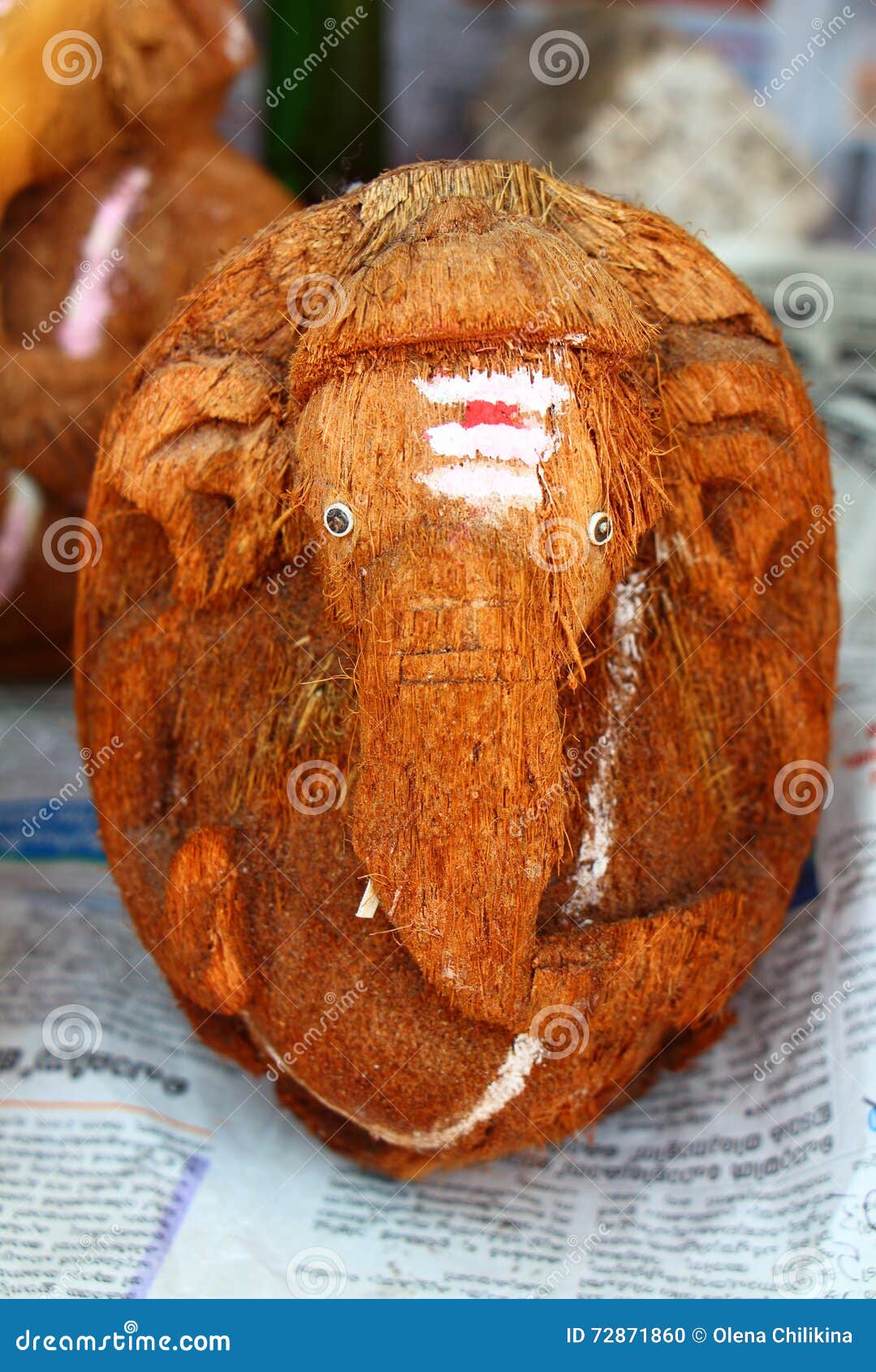 Recuerdo Del Coco, Elefante Foto de archivo - Imagen de redondo ...