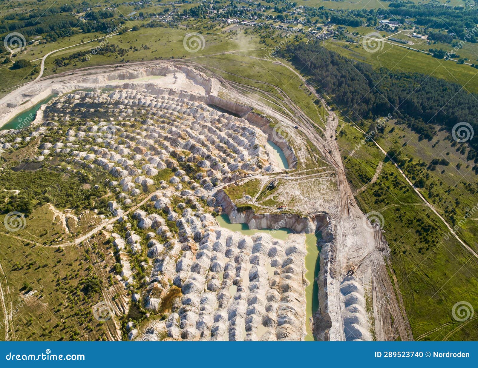Recultivation of Old Chalk Quarry with Limestone Leftovers Stock Photo ...