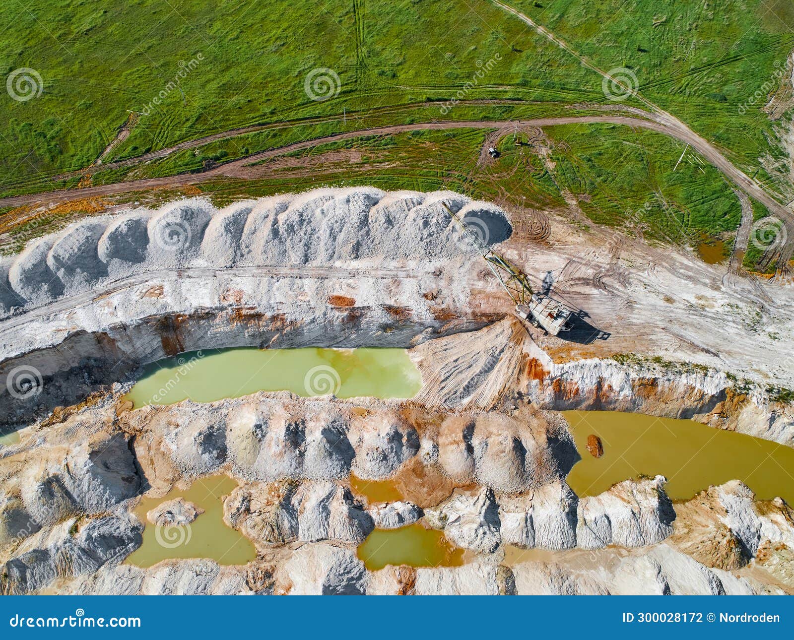 Recultivation of Old Chalk Quarry with Limestone Leftovers Stock Photo ...