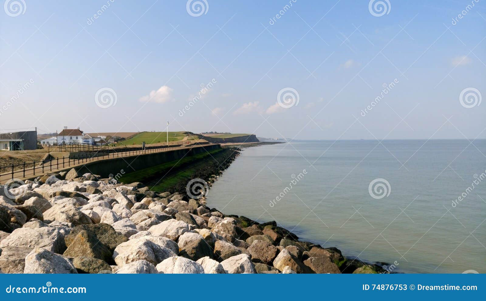 Reculver beach stock image. Image of reculver, beautiful - 74876753