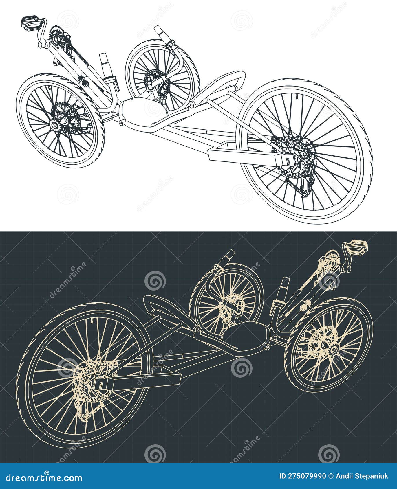 Recumbent Bike Drawings Cartoon Vector | CartoonDealer.com #275079995