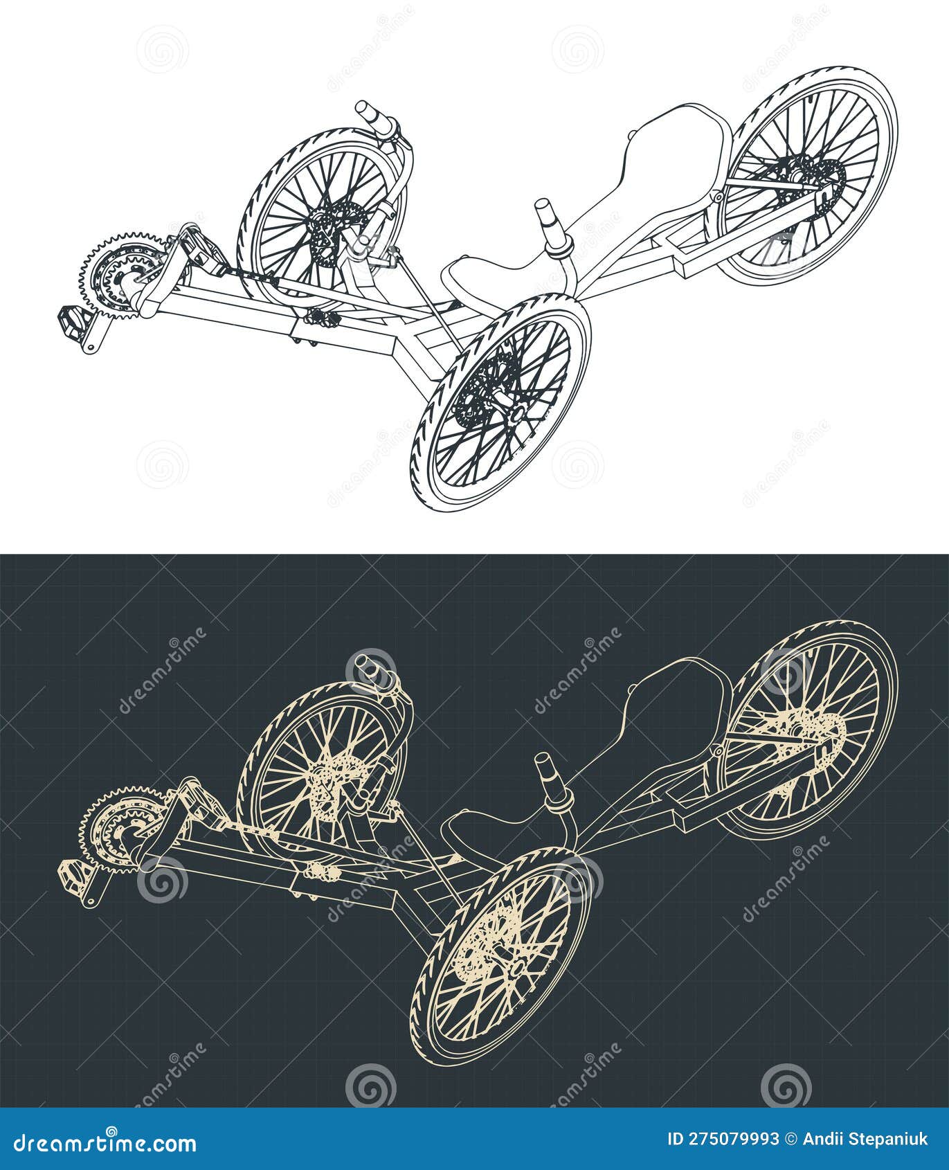 Recumbent Bike Drawings Cartoon Vector | CartoonDealer.com #275079995