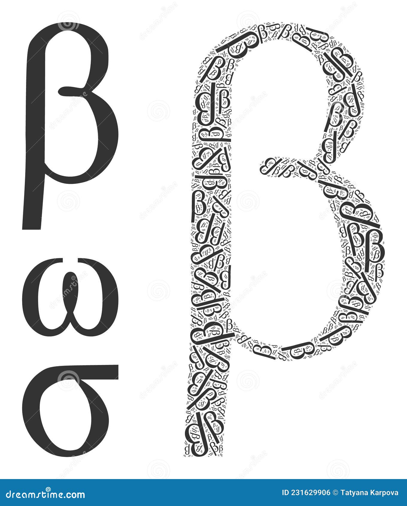 Recursion Beta Greek Lowercase Letter Icon Self Composition Stock ...