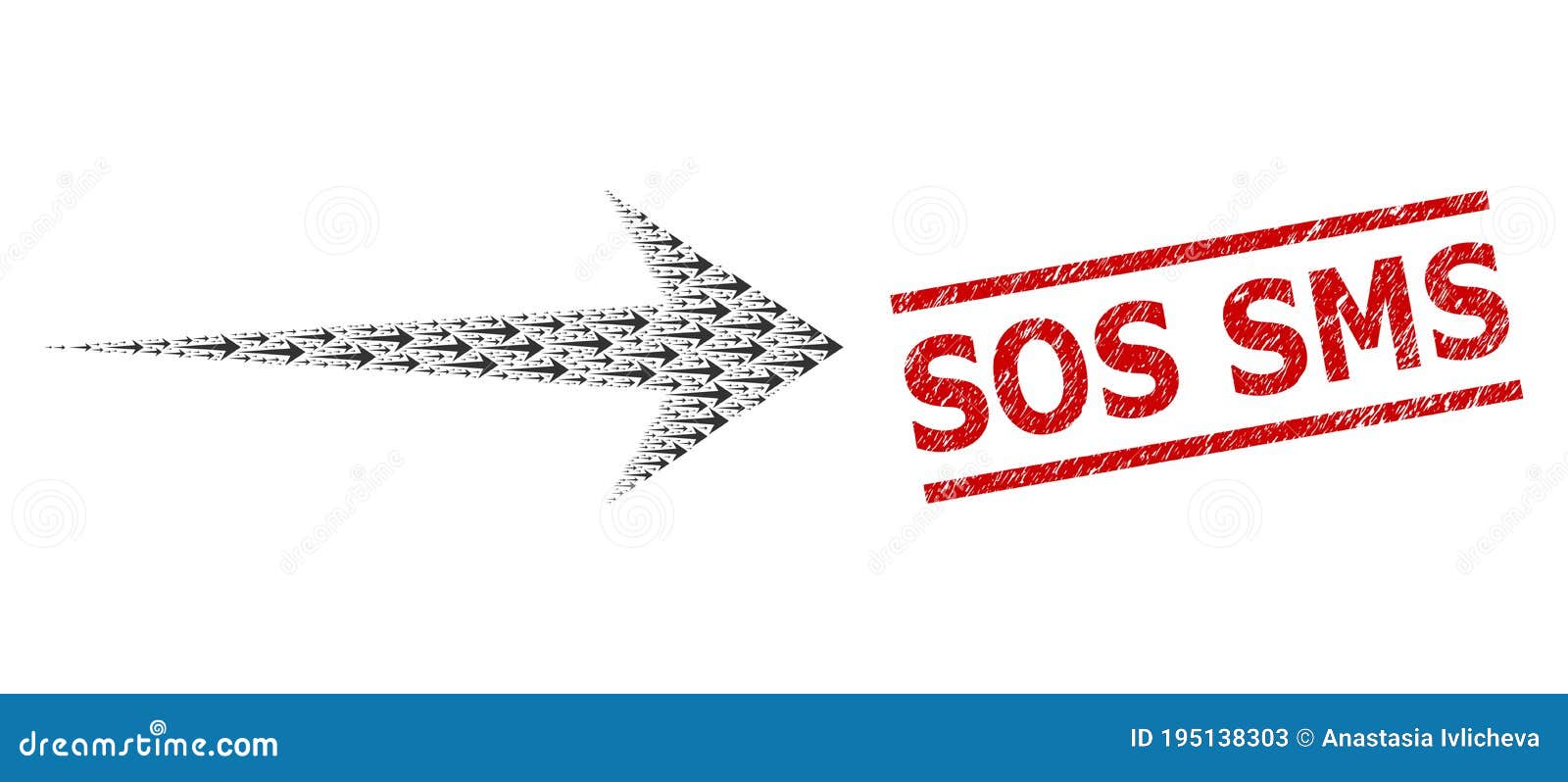 Arrow Right Recursion Collage of Arrow Right Items and Textured Sos SMS ...