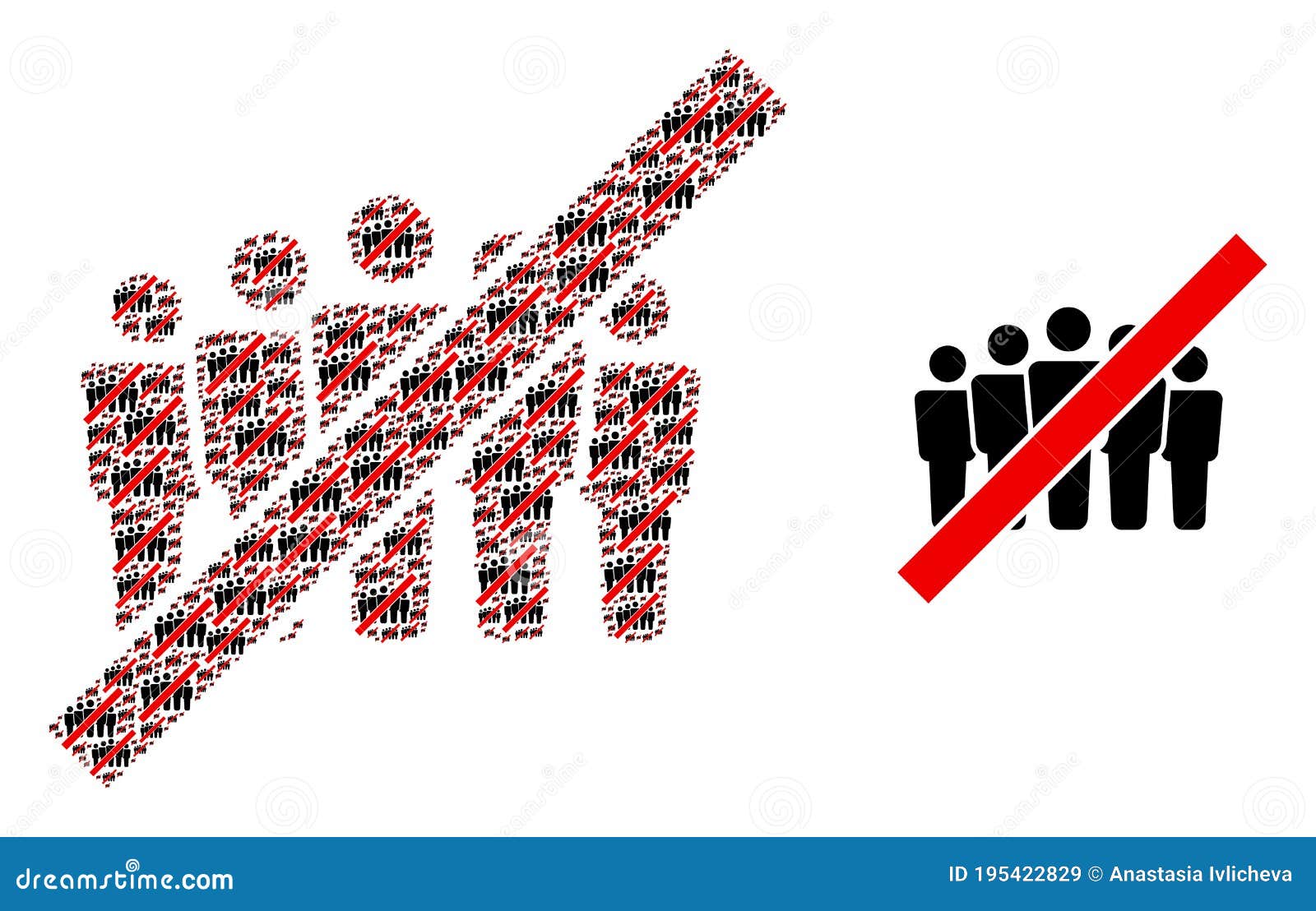 Stop People Crowd Composition of Stop People Crowd Icons and Original ...