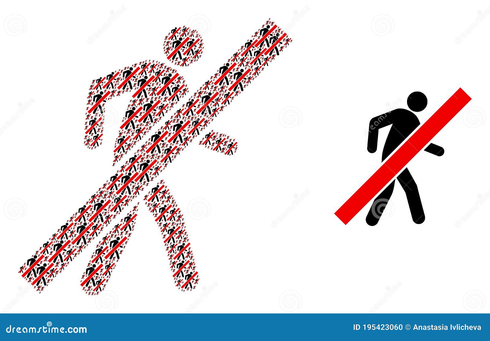 Stop Walking Man Composition of Stop Walking Man Items and Original ...