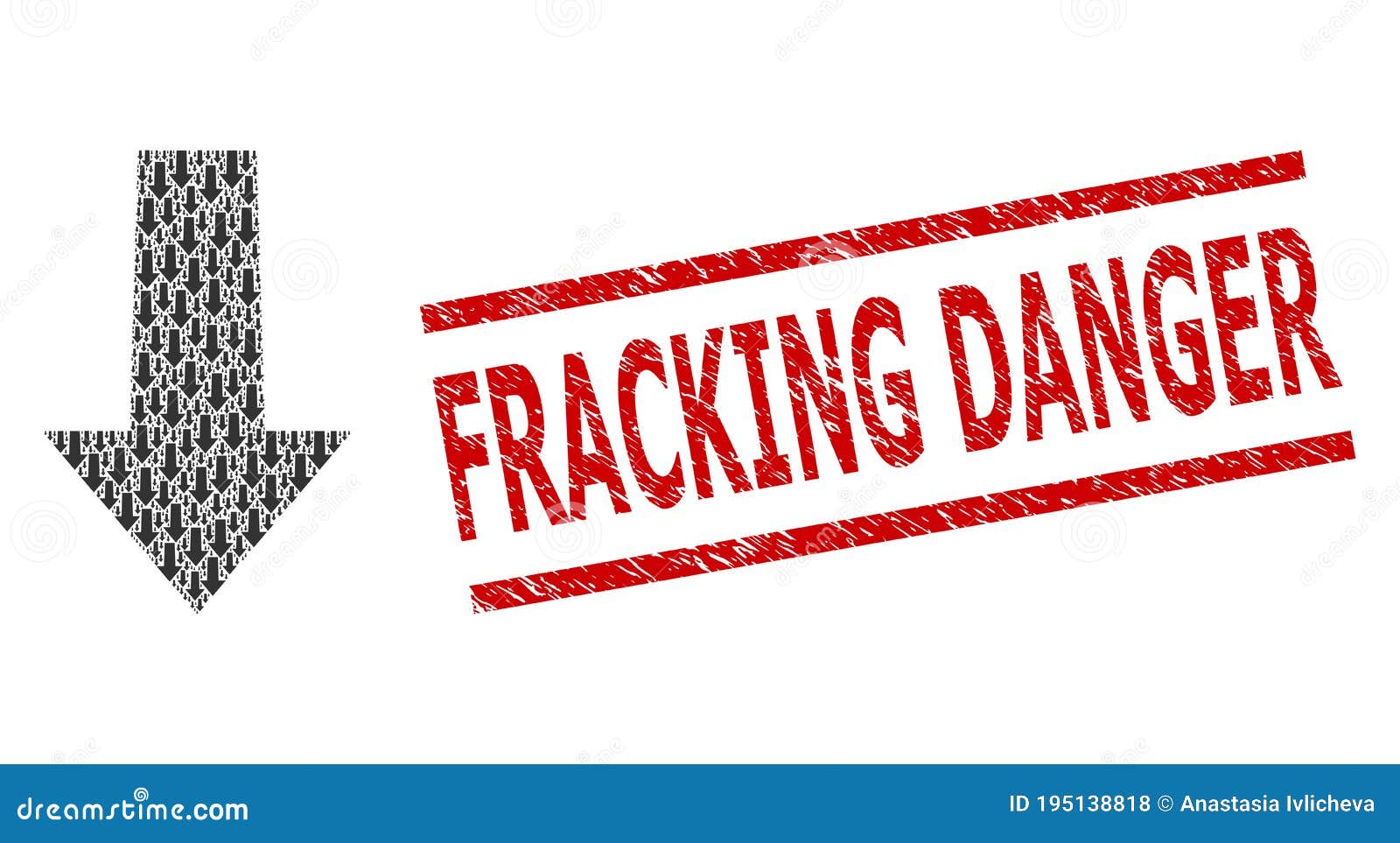 Arrow Down Recursion Mosaic of Arrow Down Items and Distress Fracking ...