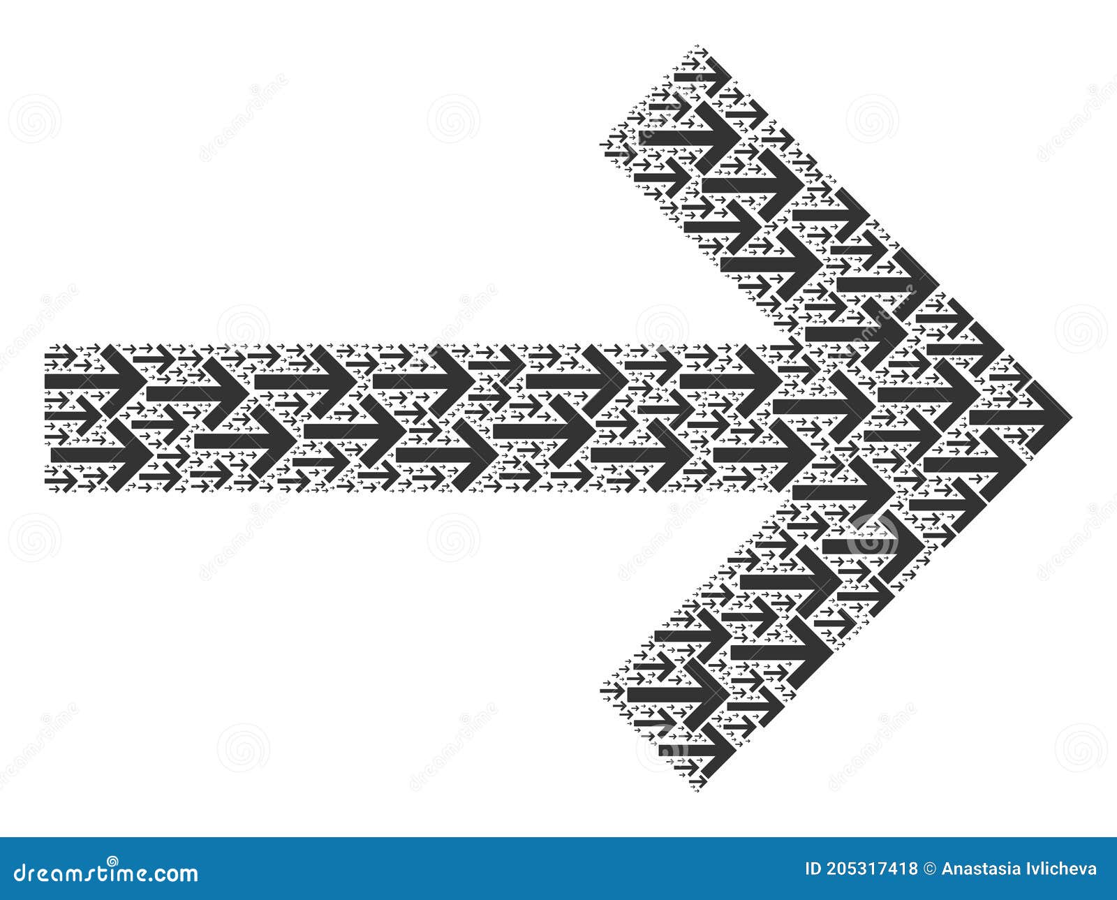 Right Arrow Recursive Collage of Itself Icons Stock Vector ... Right Arrow Recursive Collage of Itself Icons Stock Vector ...