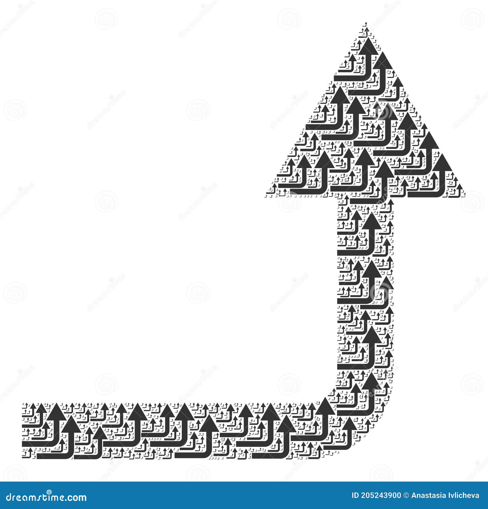 Turn Forward Recursion Mosaic of Itself Icons Stock Vector ...