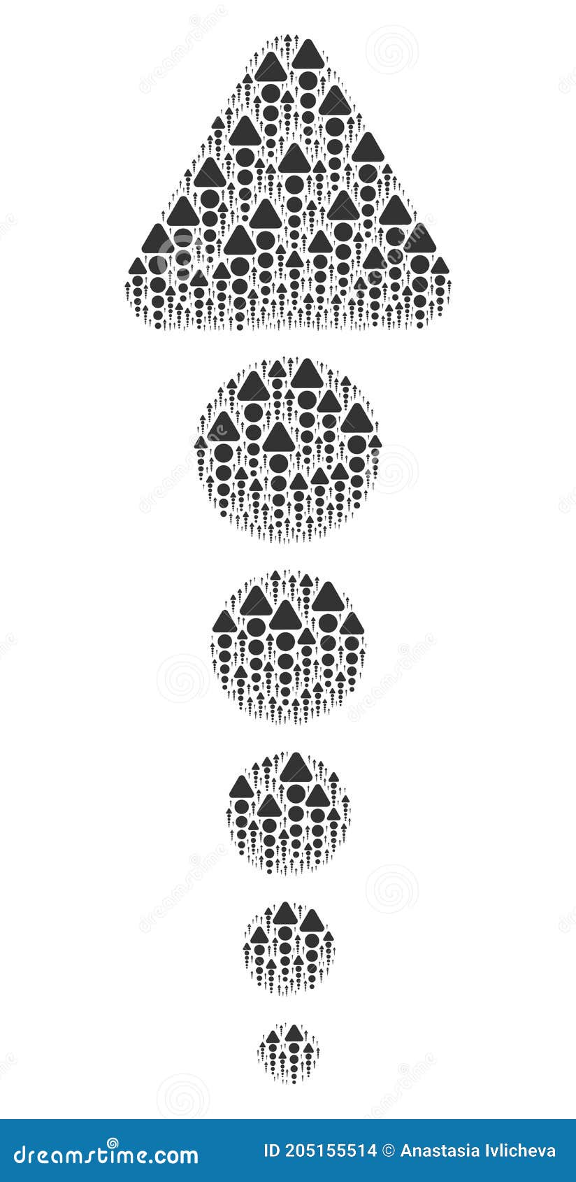Arrow Up Recursive Mosaic of Itself Icons Stock Vector - Illustration ...