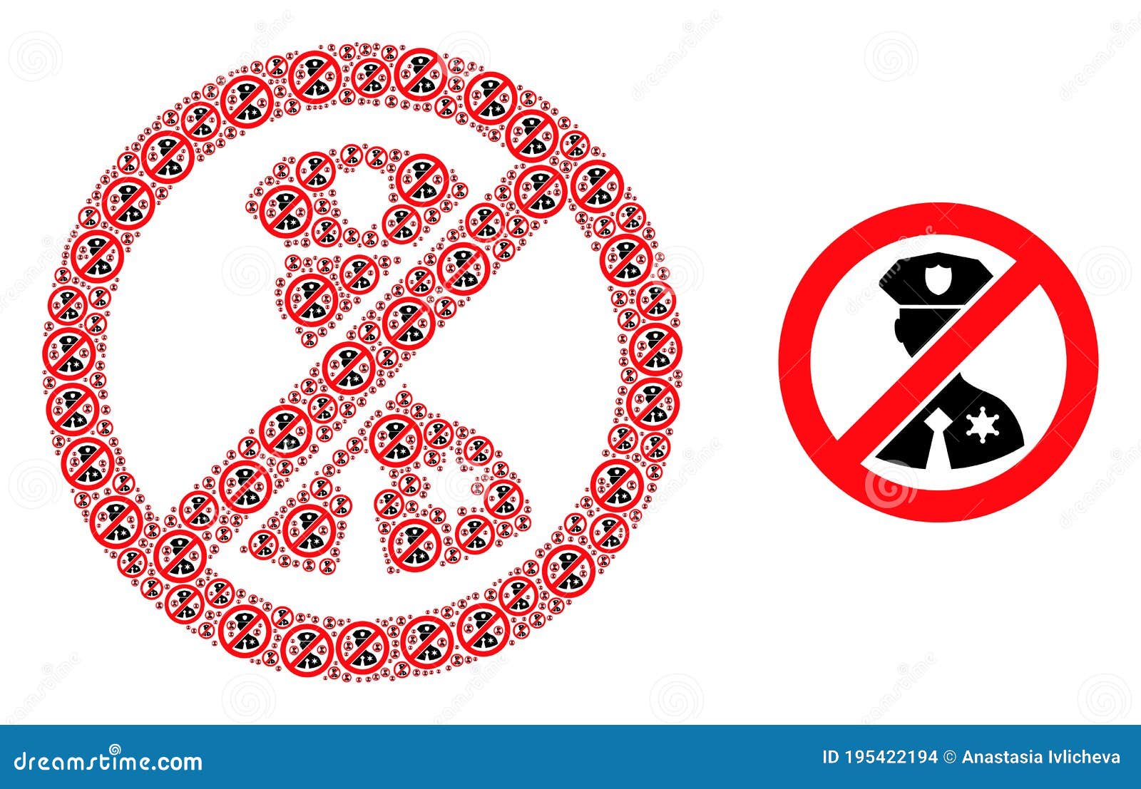 No Police Officer Collage of No Police Officer Items and Source Icon ...