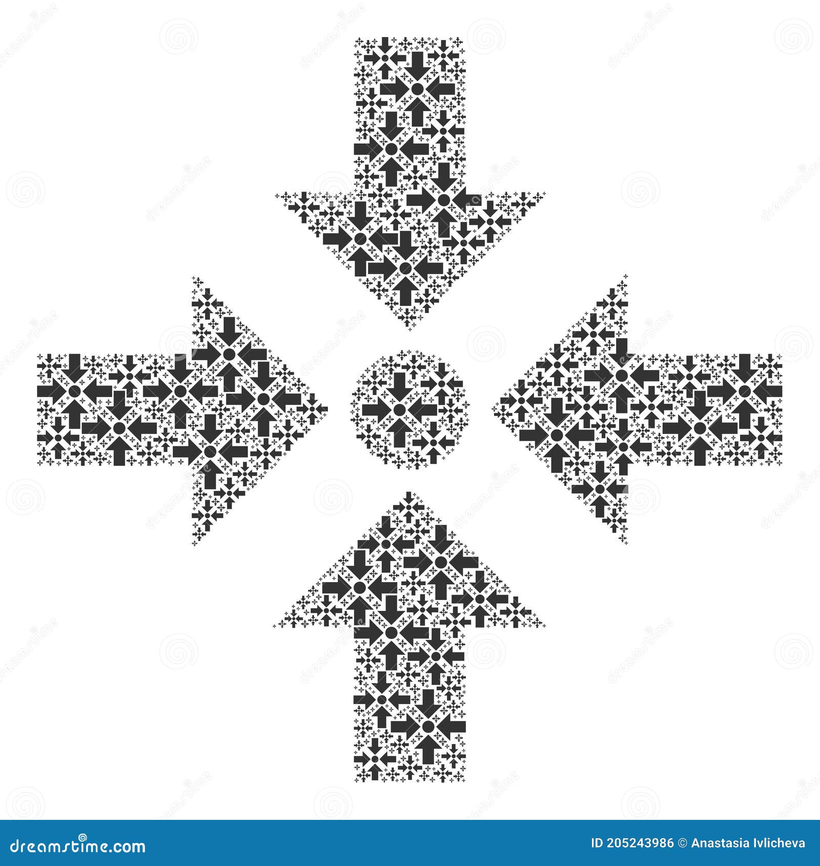 Shrink Arrows Recursive Collage of Itself Icons Stock Vector ... Shrink Arrows Recursive Collage of Itself Icons Stock Vector ...